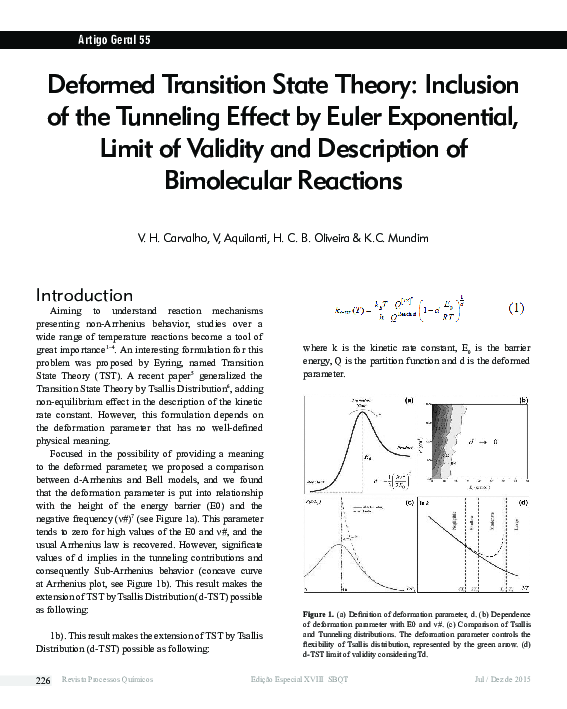 (PDF) Deformed Transition State Theory: Inclusion of the Tunneling Effect by Euler Exponential ...