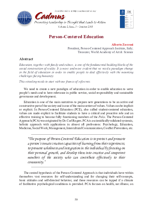 (PDF) Person-Centered Education