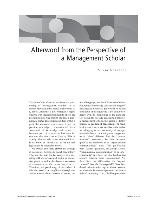 (PDF) Gherardi Afterword