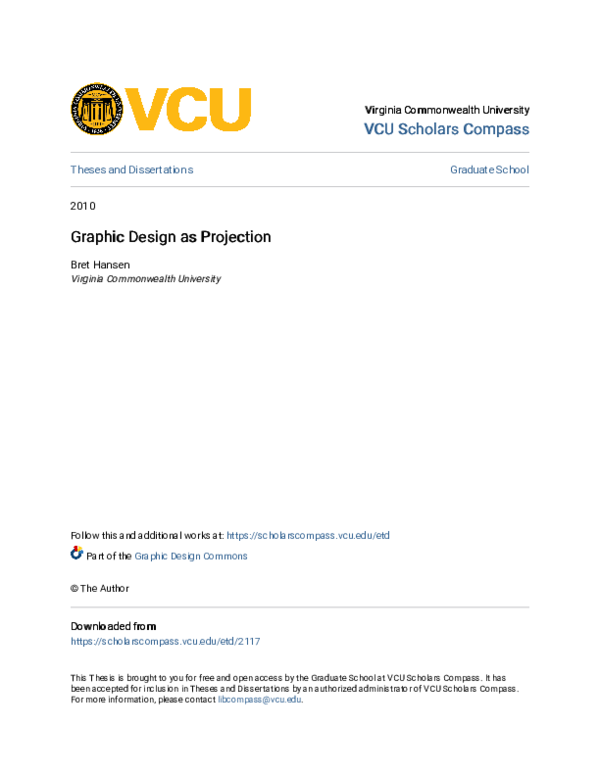 (PDF) Graphic Design as Projection