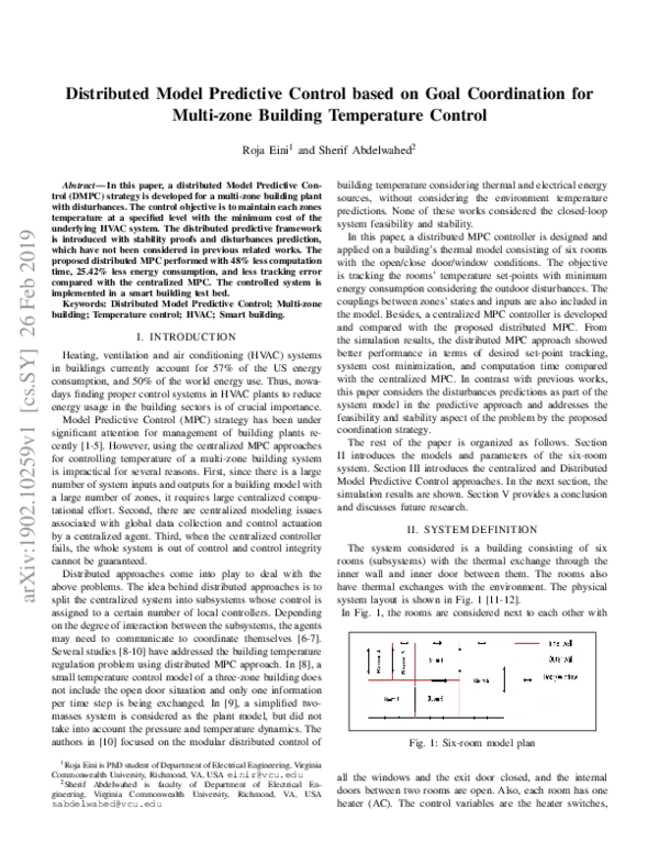 (PDF) Distributed Model Predictive Control based on Goal Coordination ...