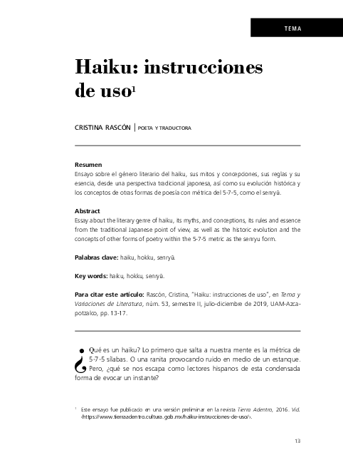 (PDF) Haiku: instrucciones de uso