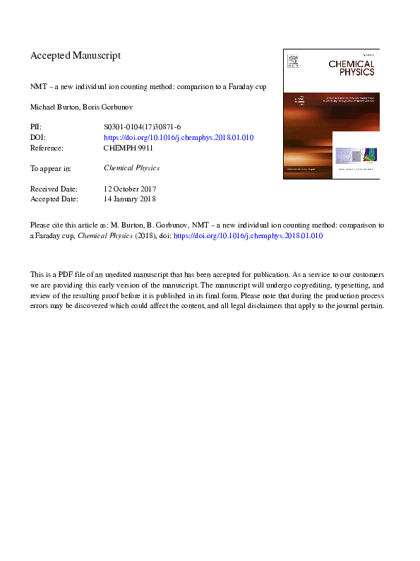 (PDF) NMT – A new individual ion counting method: Comparison to a ...