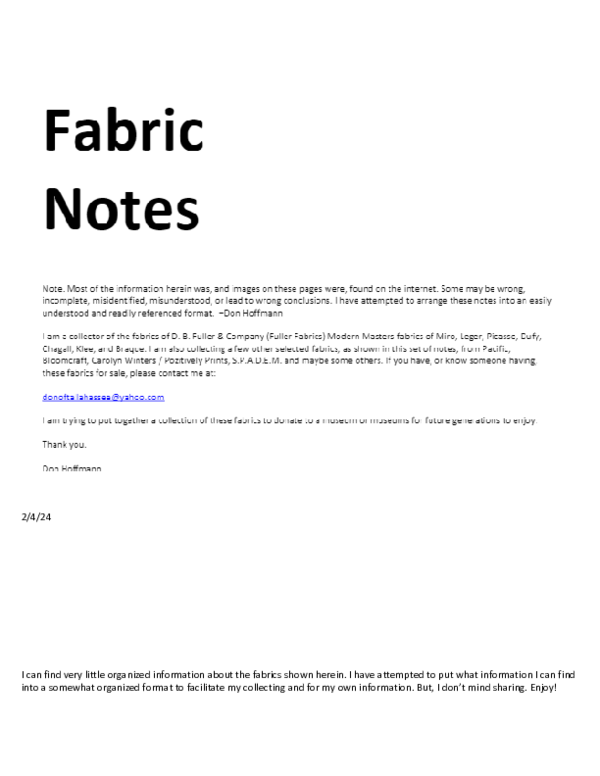 (PDF) Fabric Notes of a collector