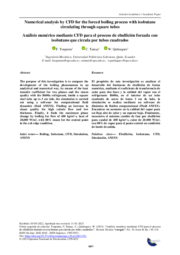 (PDF) Numerical analysis by CFD for the forced boiling process with isobutane circulating ...