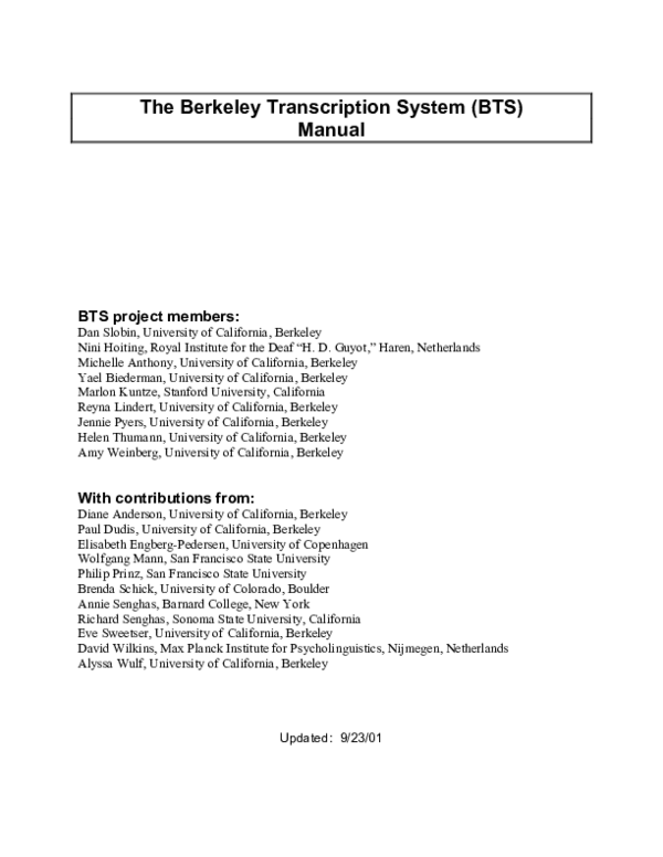 (PDF) Transcription as a tool for understanding: The Berkeley ...