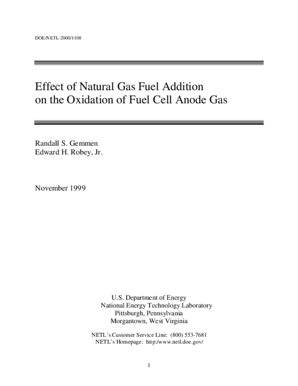 (PDF) Effect of Natural Gas Fuel Addition on the Oxidation of Fuel Cell ...