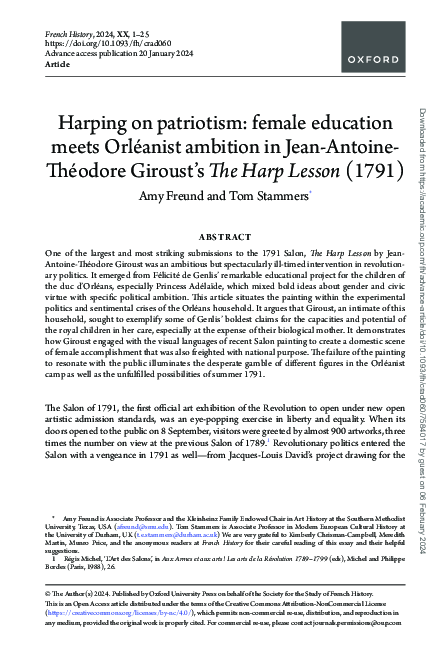 (PDF) Harping on patriotism: female education meets Orléanist ambition ...