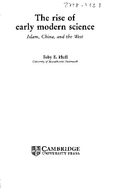 (PDF) The rise of early modern science