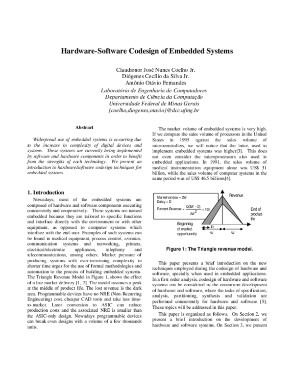 (PDF) Hardware-software codesign of embedded systems (PDF) Hardware-software codesign of embedded systems