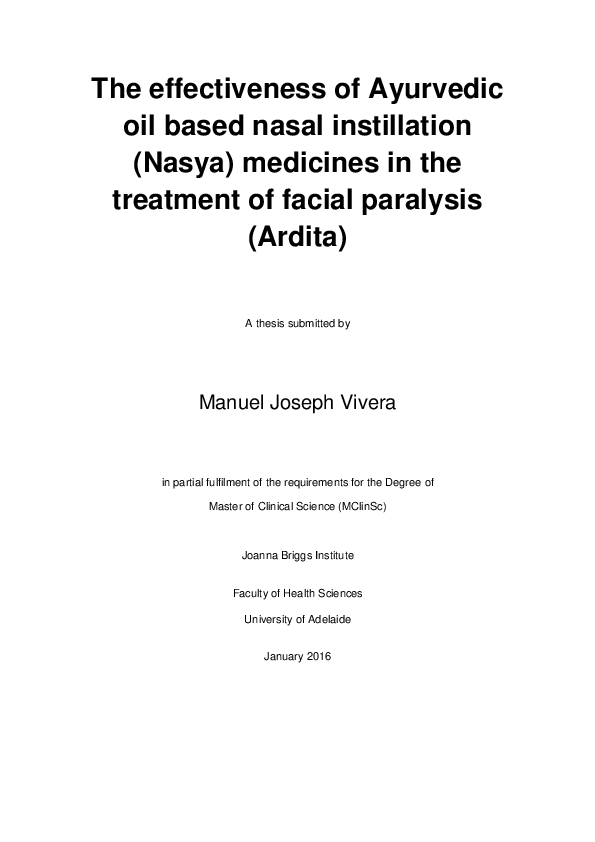 (PDF) The effectiveness of ayurvedic oil-based nasal instillation ...