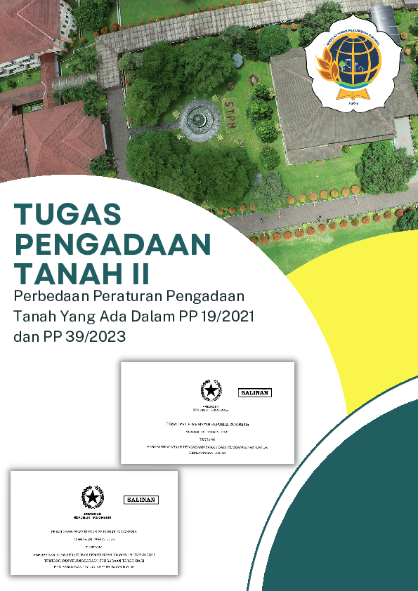 (PDF) Perbedaan Peraturan Pengadaan Tanah Dalam PP 19 Tahun 2021 dan PP ...