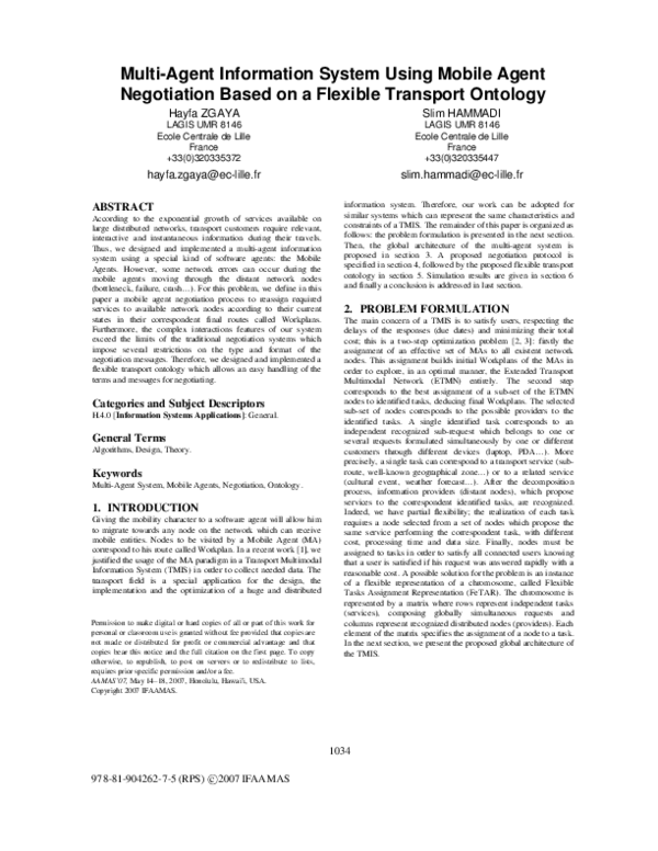 (PDF) Multi-agent information system using mobile agent negotiation based on a flexible ...