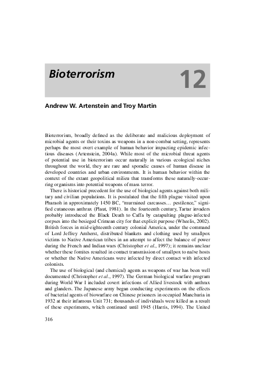 (PDF) Bioterrorism
