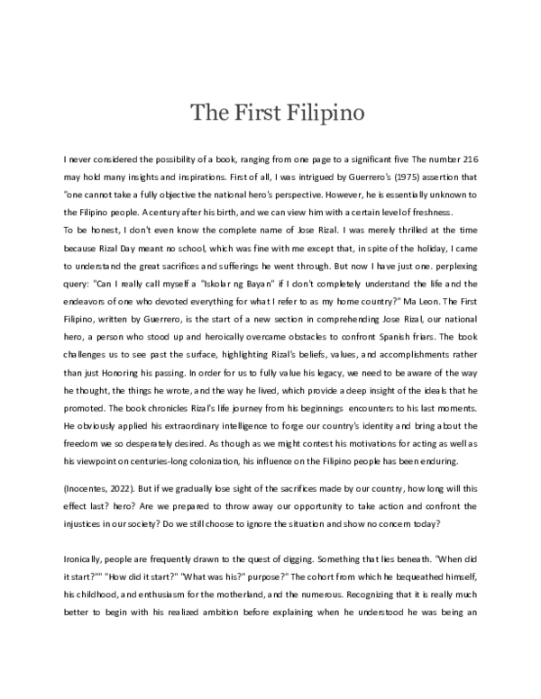 (PDF) The First Filipino