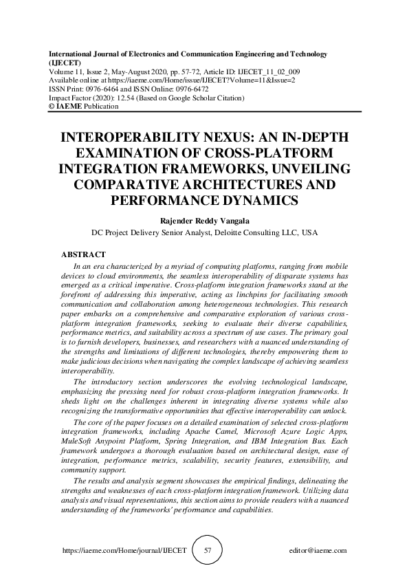 (PDF) INTEROPERABILITY NEXUS: AN IN-DEPTH EXAMINATION OF CROSS-PLATFORM INTEGRATION FRAMEWORKS ...