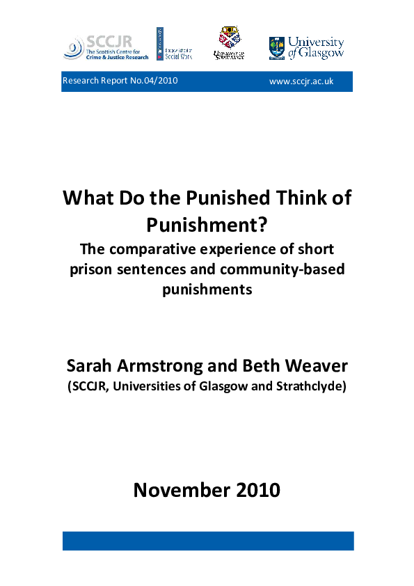 (PDF) User Views of Punishment: The comparative experience of short ...