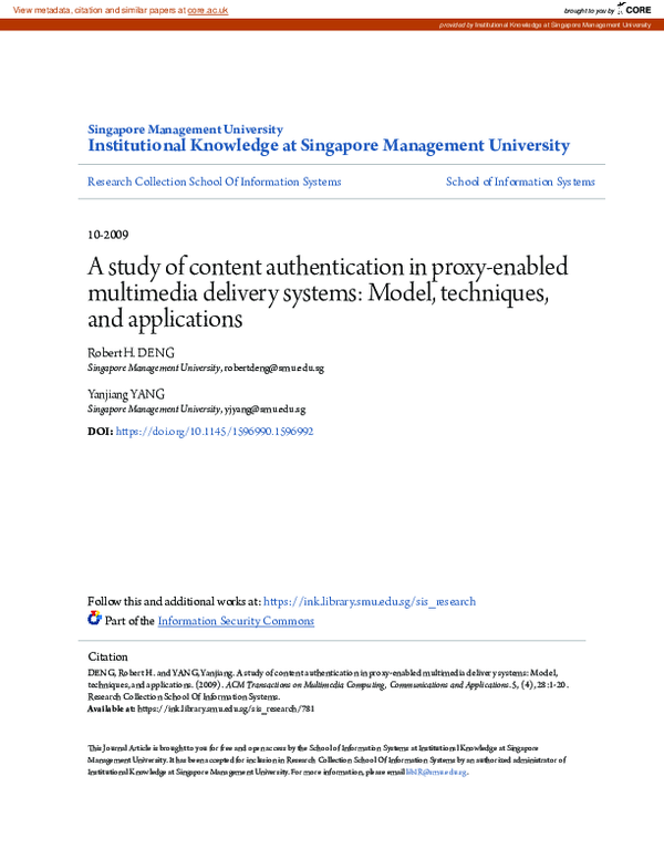 (PDF) A study of content authentication in proxy-enabled multimedia ...