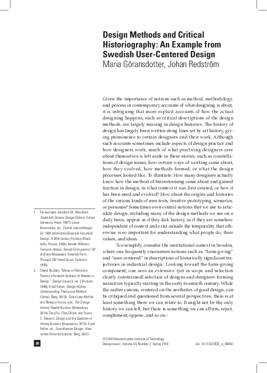 (PDF) Design Methods and Critical Historiography: An Example from ...