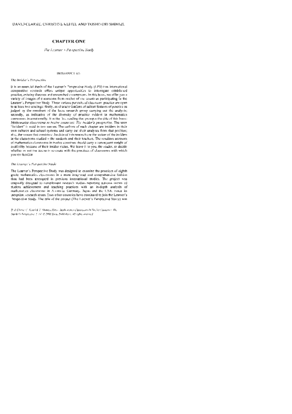 (PDF) The Learner’s Perspective Study