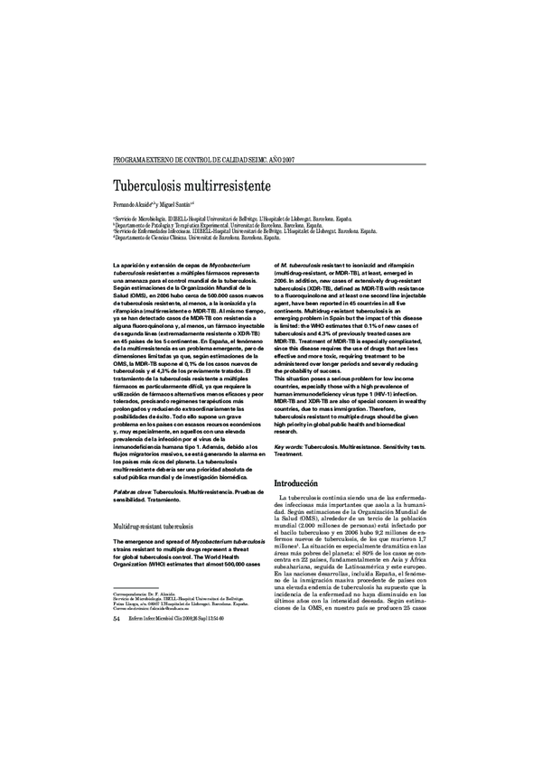 (PDF) Tuberculosis multirresistente