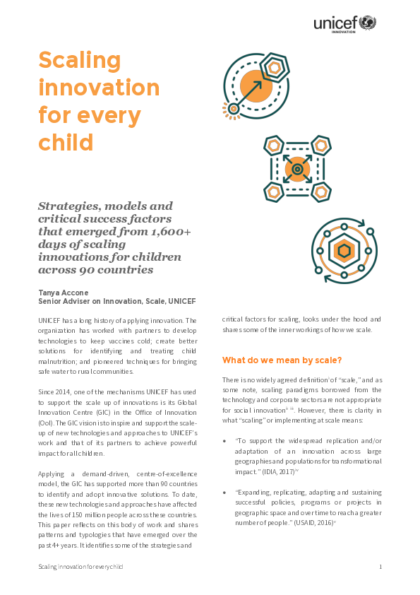 (PDF) Scaling innovation for every child Strategies , models and ...