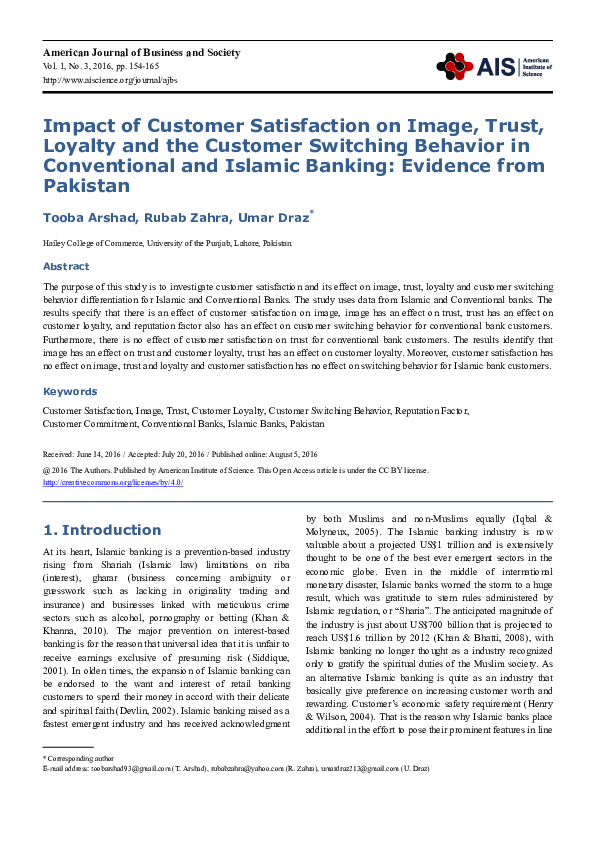 (PDF) Impact of Customer Satisfaction on Image , Trust , Loyalty and the Customer Switching ...