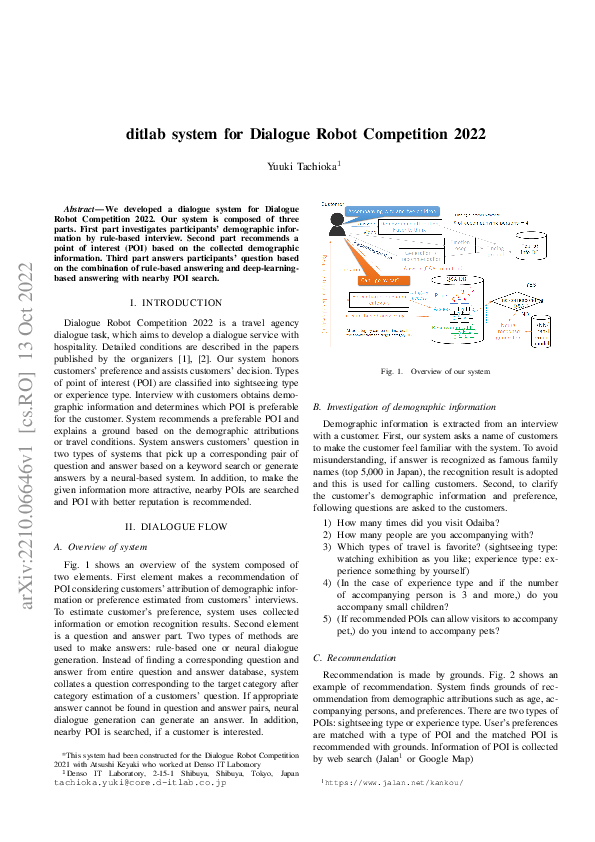 (PDF) ditlab system for Dialogue Robot Competition 2022