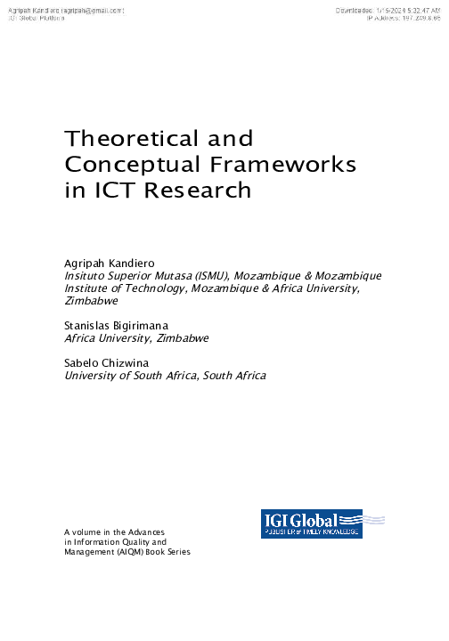 (PDF) Theoretical and Conceptual Frameworks in ICT Reserch