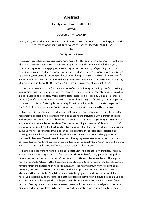 (PDF) Verity Steele PhD Abstract