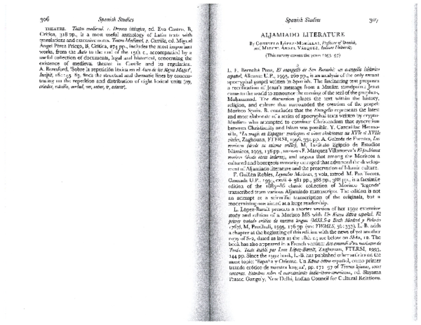 (PDF) Spanish Studies: Aljamiado Literature