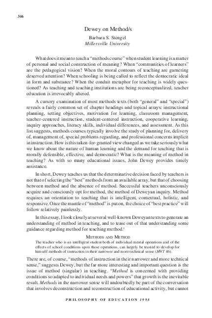(PDF) Dewey on Method/s