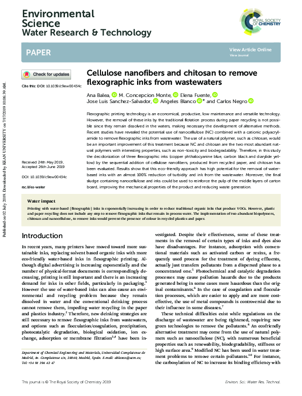 (PDF) Water Research & Technology PAPER