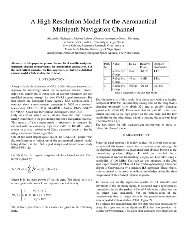 (PDF) A high resolution model for the aeronautical multipath navigation ...