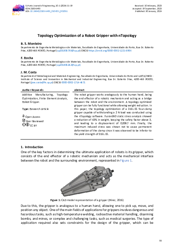 (PDF) Topology Optimization of a Robot Gripper with nTopology