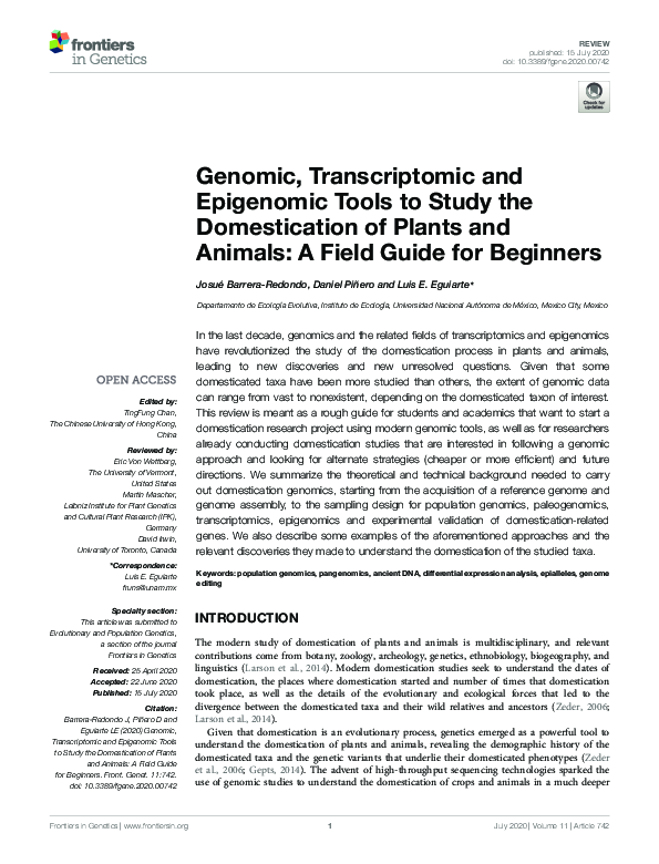 (PDF) Genomic, Transcriptomic and Epigenomic Tools to Study the ...