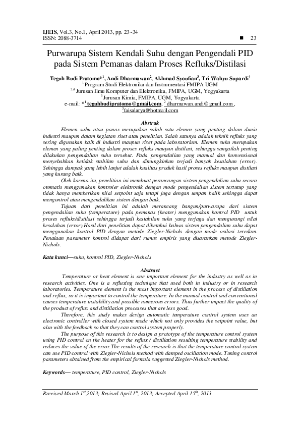 (PDF) Purwarupa Sistem Kendali Suhu dengan Pengendali PID pada Sistem ...