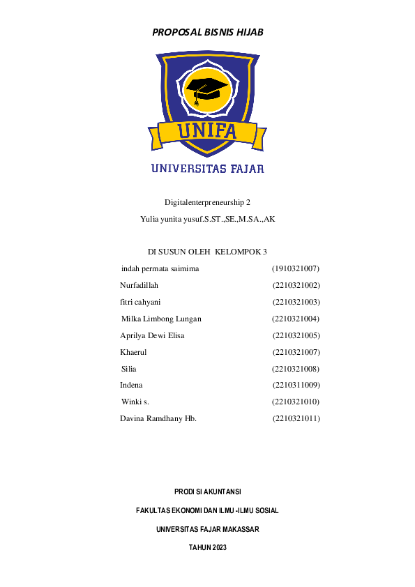 (PDF) PROPOSAL BISNIS HIJAB