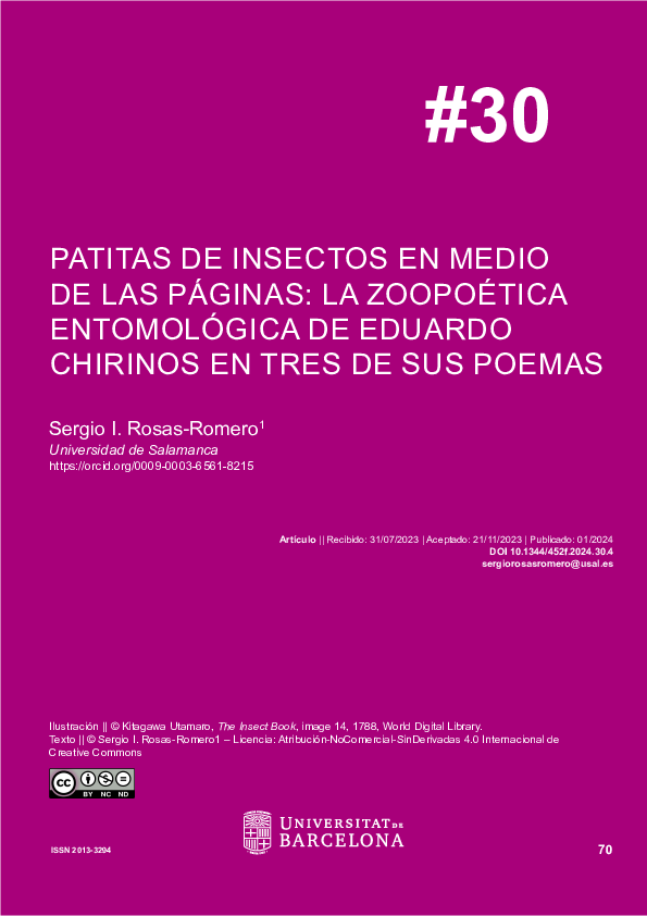 (PDF) Patitas de insectos en medio de las páginas: la zoopoética ...