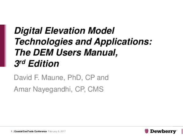 (PDF) Digital elevation model technologies and applications: the DEM ...