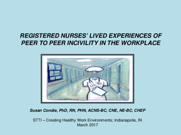 (PDF) Registered Nurses' Lived Experiences of Peer-to-Peer Incivility ...