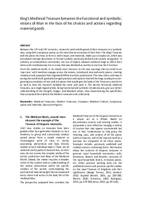 (PDF) King's Medieval Treasure between the functional and symbolic ...