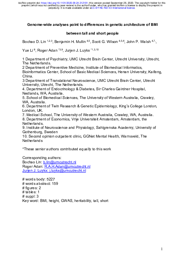 (PDF) Genome-wide analyses point to differences in genetic architecture ...