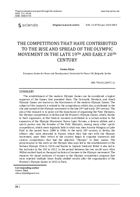 (PDF) The competitions that have contributed to the rise and spread of ...