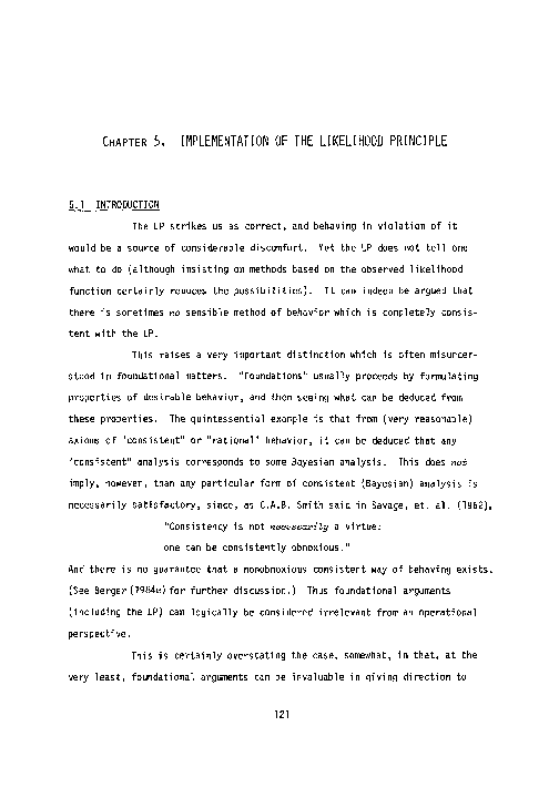 (PDF) Chapter 5: Implementation of the Likelihood Principle
