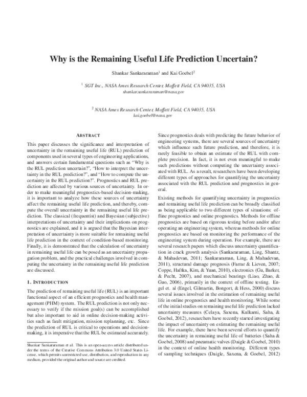 (PDF) Why is the Remaining Useful Life Prediction Uncertain