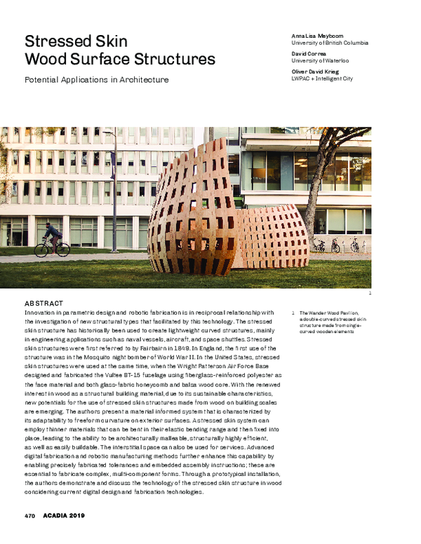 (PDF) Stressed Skin Wood Surface Structure