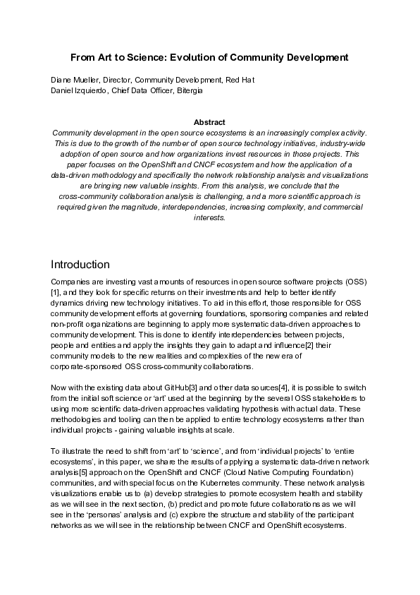 (PDF) From Art to Science: The Evolution of Community Development