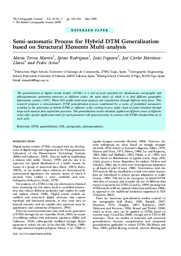 (PDF) Semi-automatic Process for Hybrid DTM Generalization based on Structural Elements Multi ...