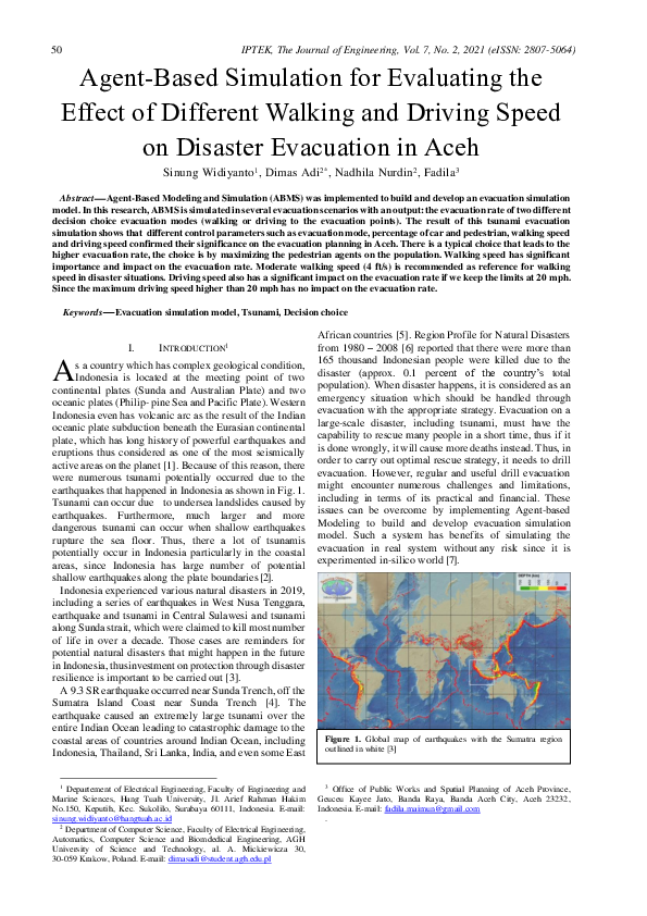 (PDF) Agent-Based Simulation for Evaluating the Effect of Different Walking and Driving Speed on ...